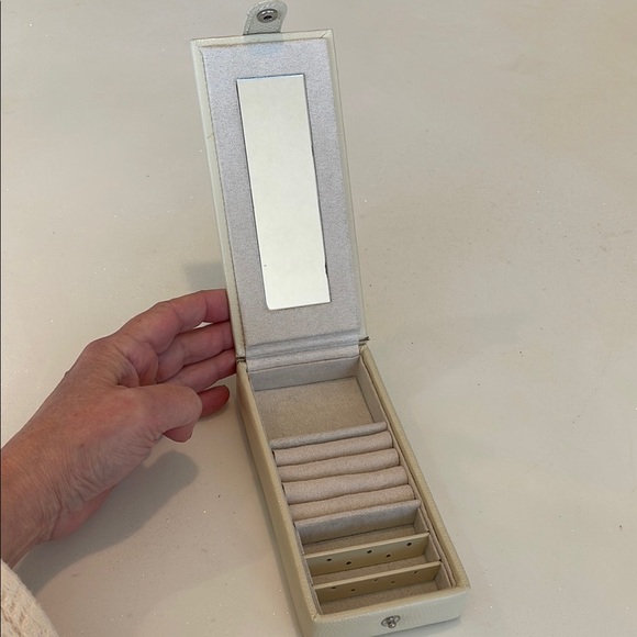 Pottery Barn | Jewelry | Pottery Barn Travel Cream Jewelry Box | Poshmark